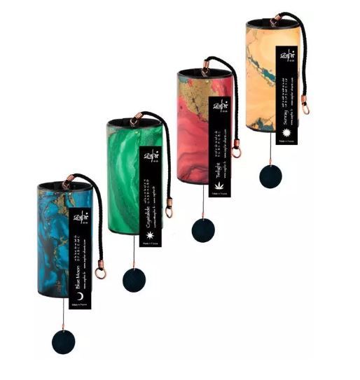 4 Zaphir Wind Chimes + Premium Rotating Beech Wood Stand - Flower of ...